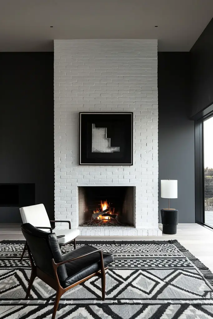 How a Simple White Brick Fireplace Can Transform Your Home – Everyday Inspo